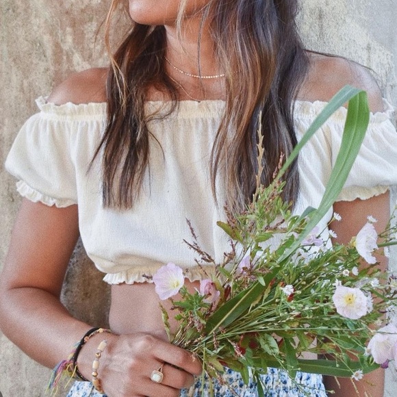 H&M | Tops | Off The Shoulder Crop Top | Poshmark